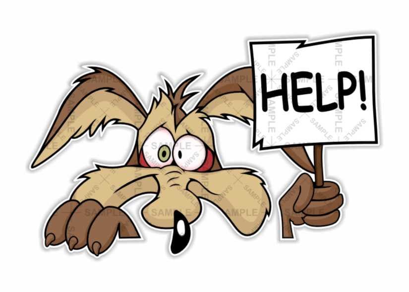 Help Peeking Wile E Coyote Decal - Etsy