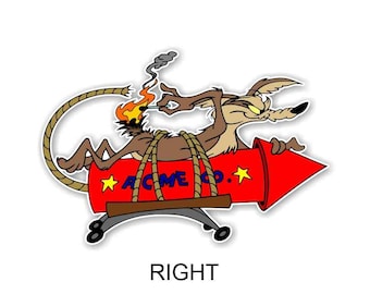 Wile E Coyote on Rocket Demons Merveilles Small Figurine Statue - Etsy