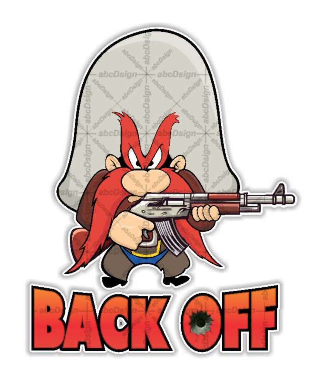 Back off Yosemite Sam Decal - Etsy