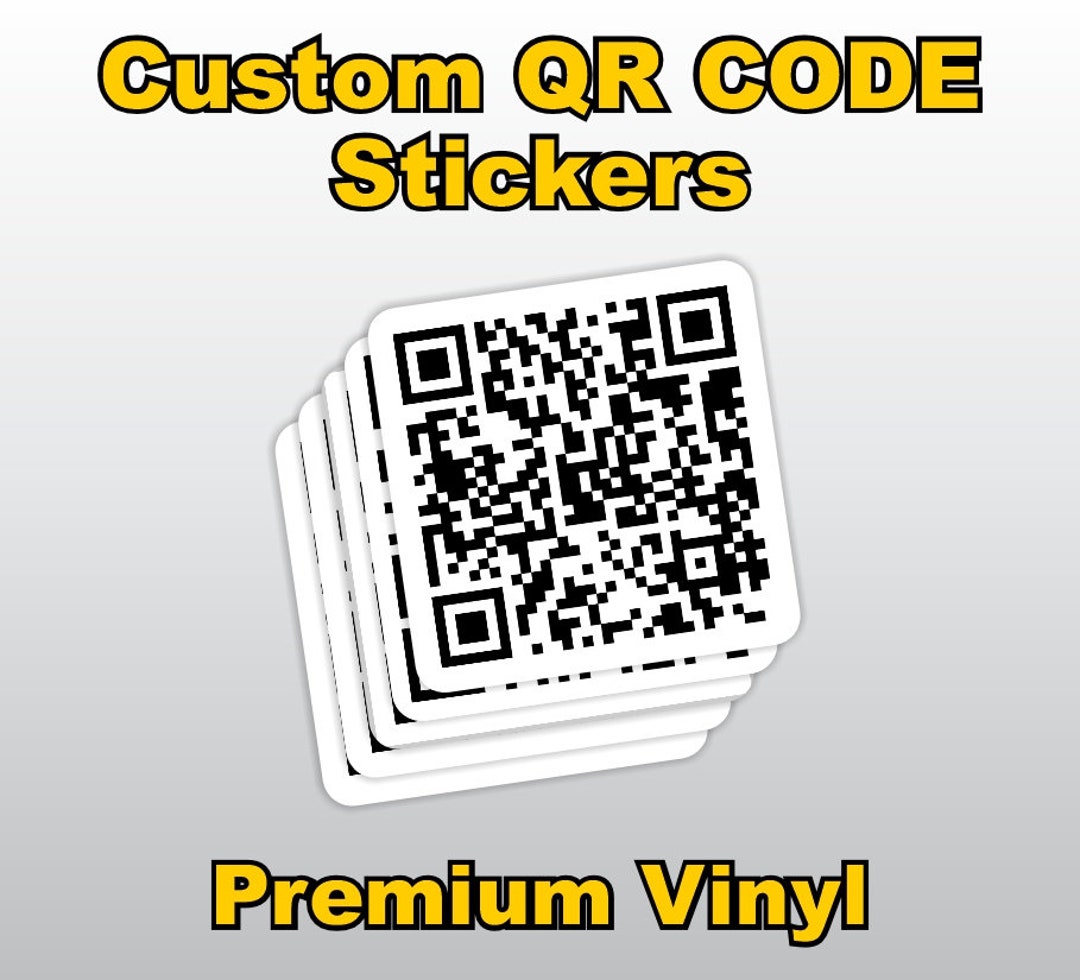 Custom QR Code Sticker Different Sizes. - Etsy