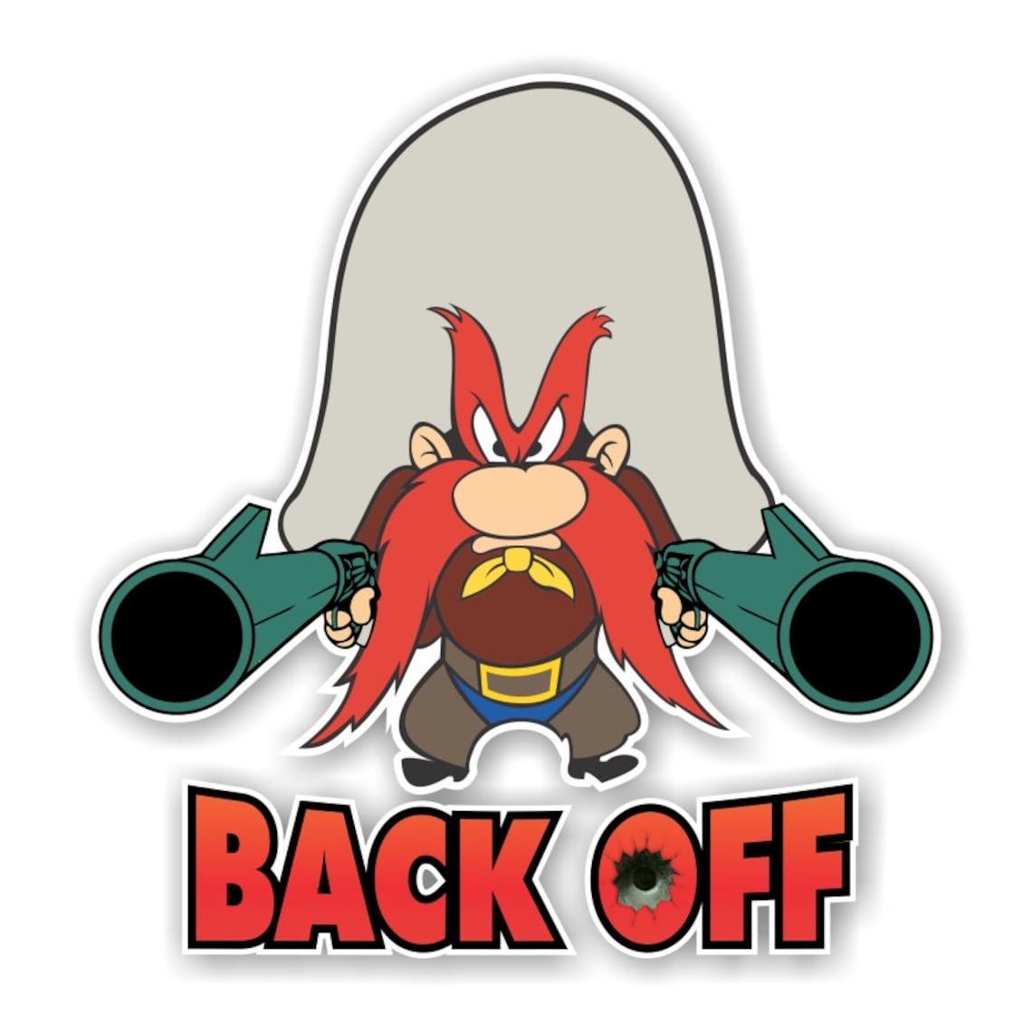 Back off Yosemite Sam Decal - Etsy