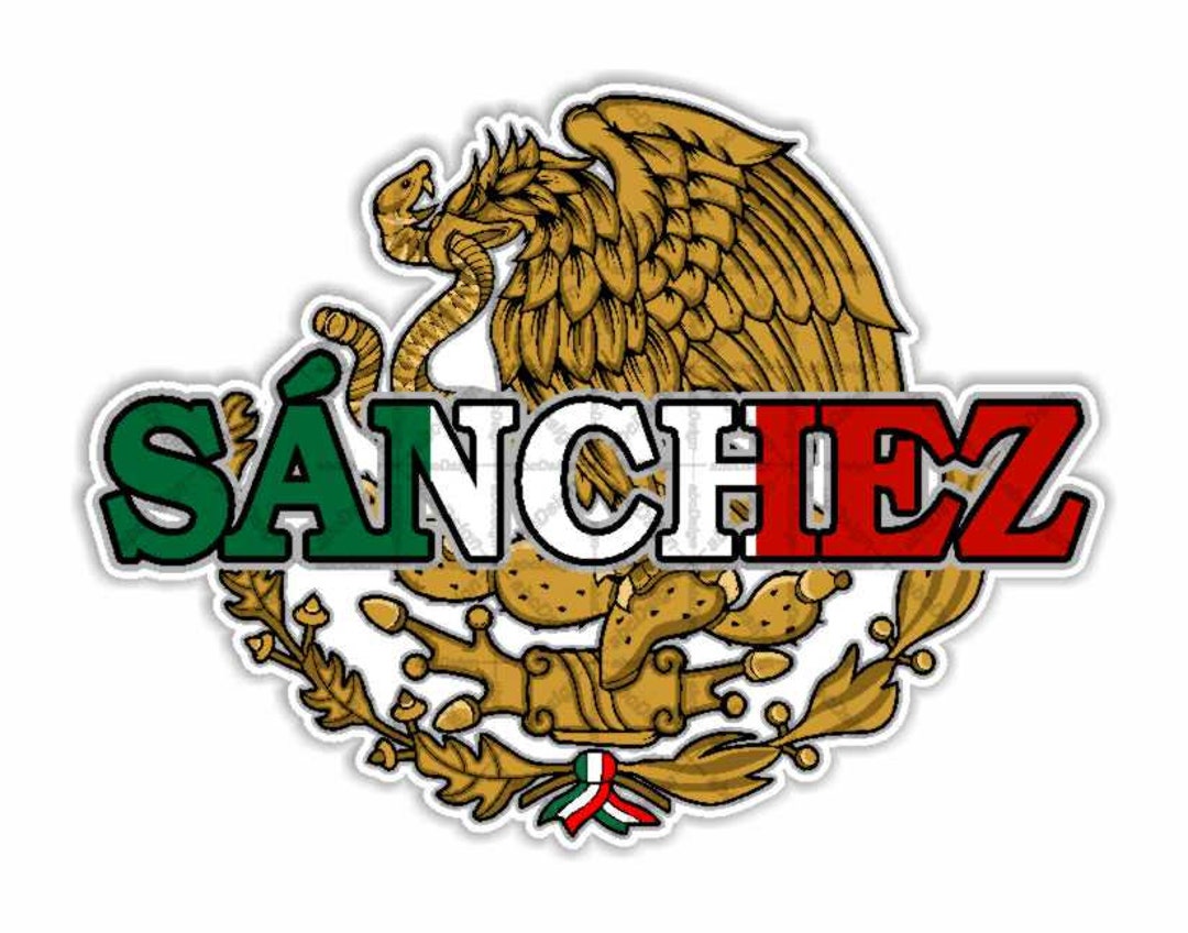 Sanchez Mexico Last Name Decal - Etsy
