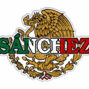 Sanchez Mexico Last Name Decal - Etsy