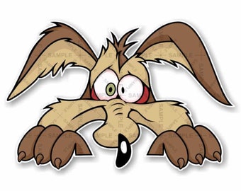Wile E Coyote Decal Good for Car Truck Laptop Window. Sticks to Any ...
