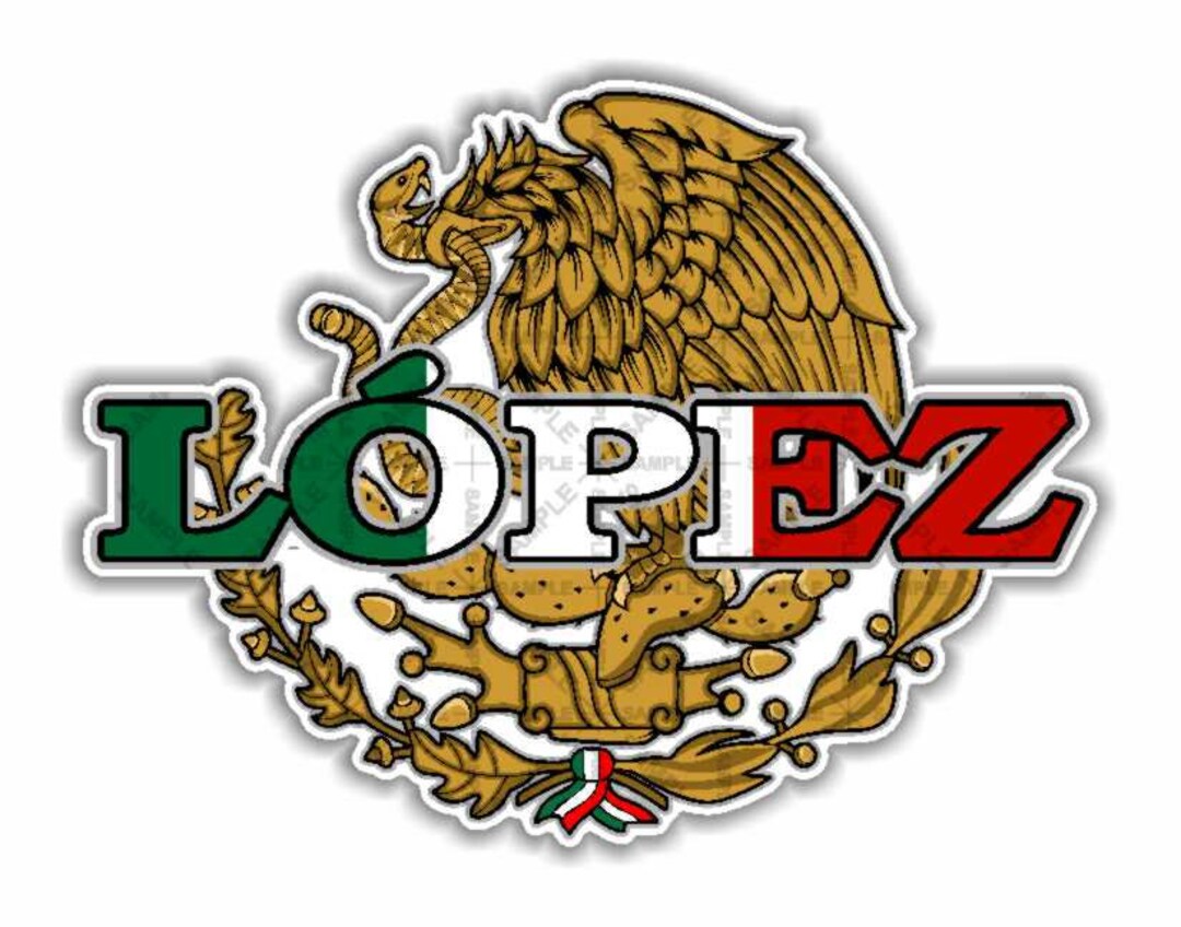 Lopez Mexico Last Name Decal - Etsy