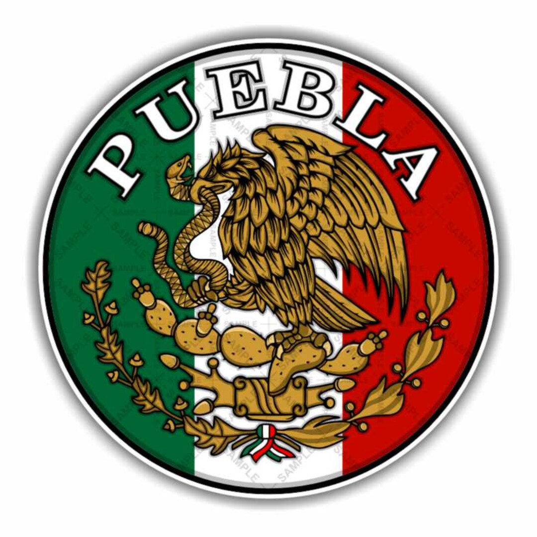Puebla Mexico Round Decal - Etsy