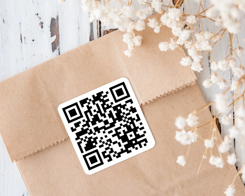 Custom QR Code Sticker Different Sizes. - Etsy