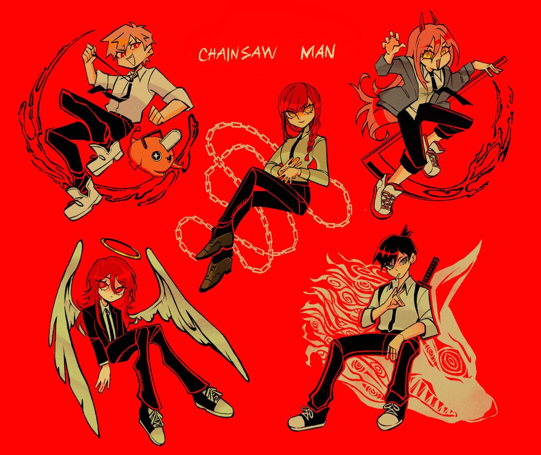 Chainsaw Man CSM Stickers - Etsy
