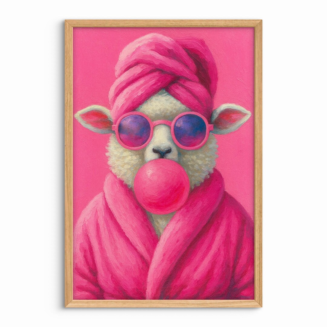 Trendy Sheep Pop Art Print: Quirky Animal Wall Decor (digital Download ...