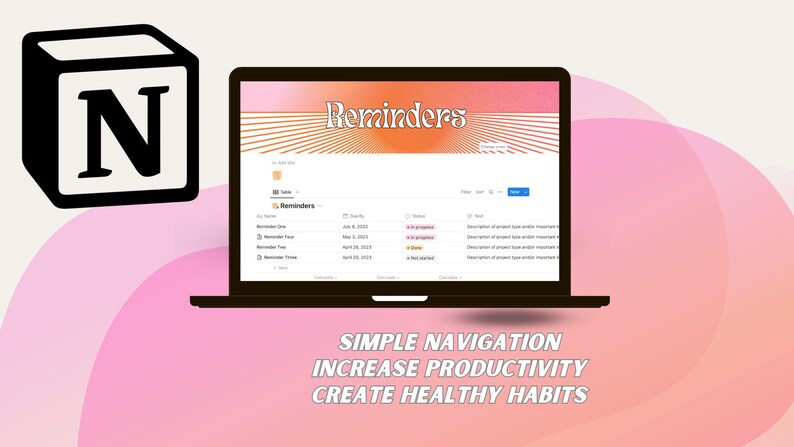 Notion Life Planner Template, Notion Calendar, Personal Digital Planner ...