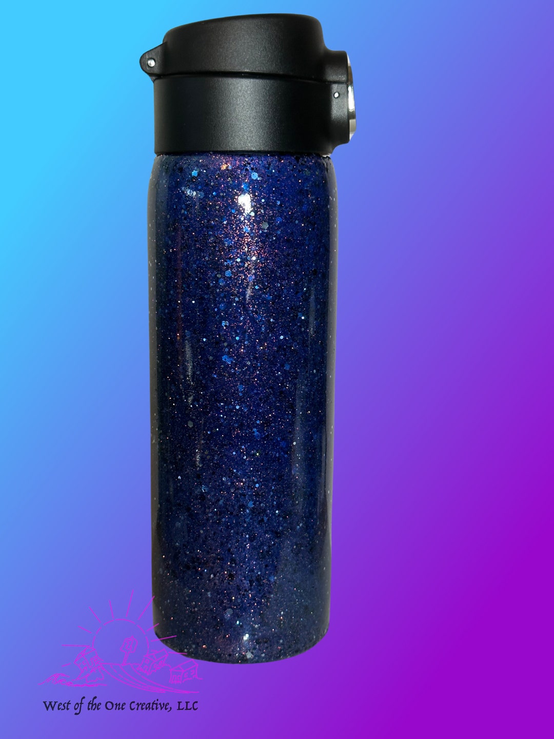 17oz Push Top Blue Water Bottle the GEM of the GYM - Etsy