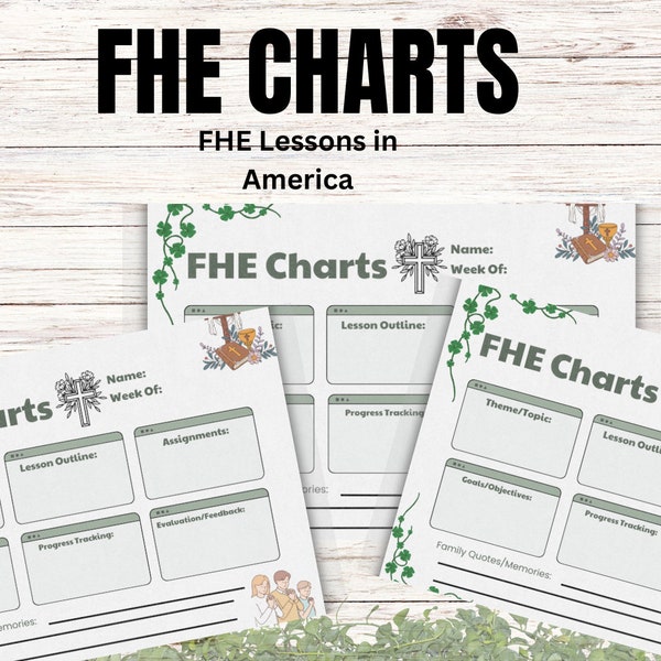 Family Home Evening Chart - Etsy