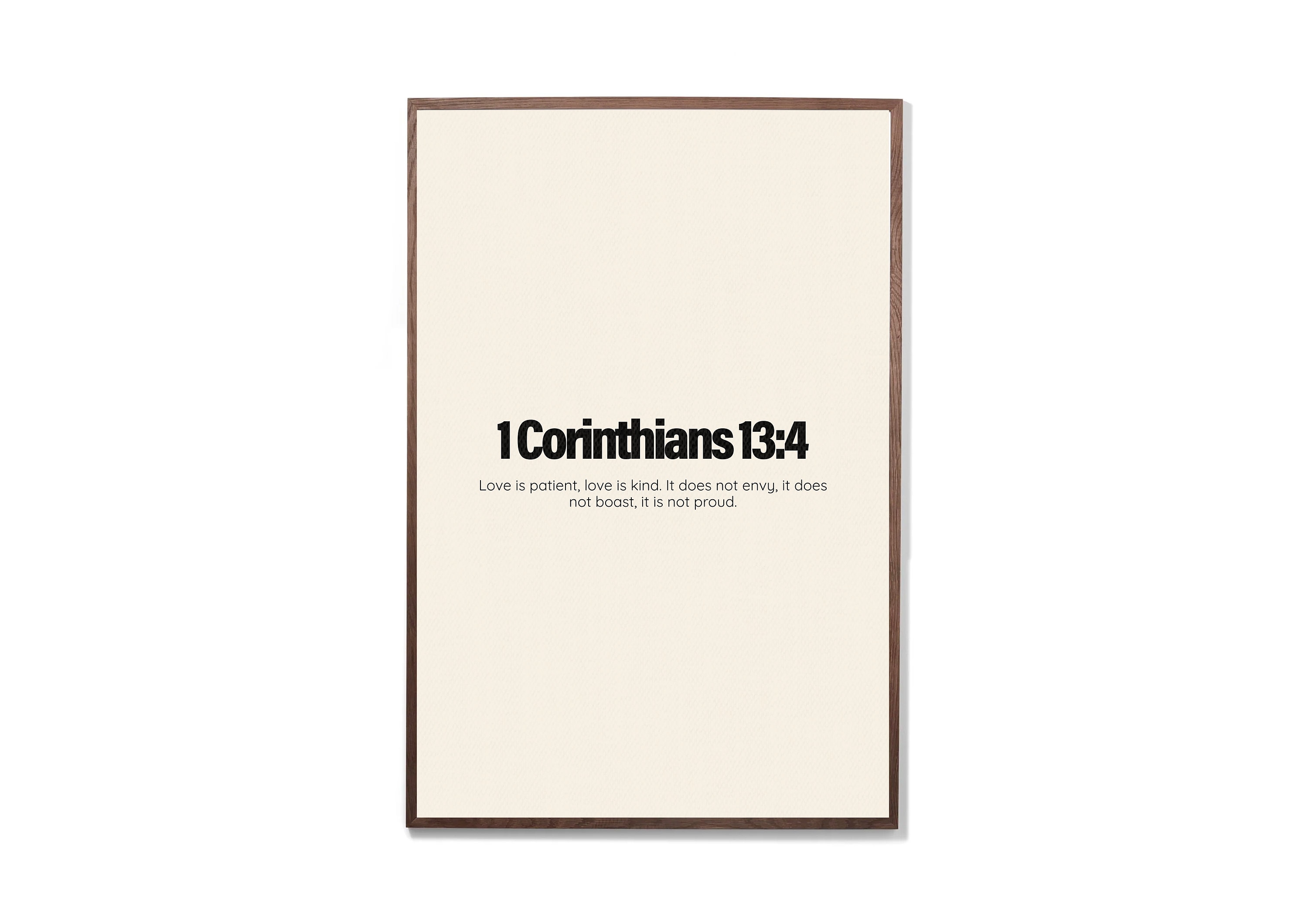 Digital Printable Bible Verse 1 Corinthians 13:4 - Etsy