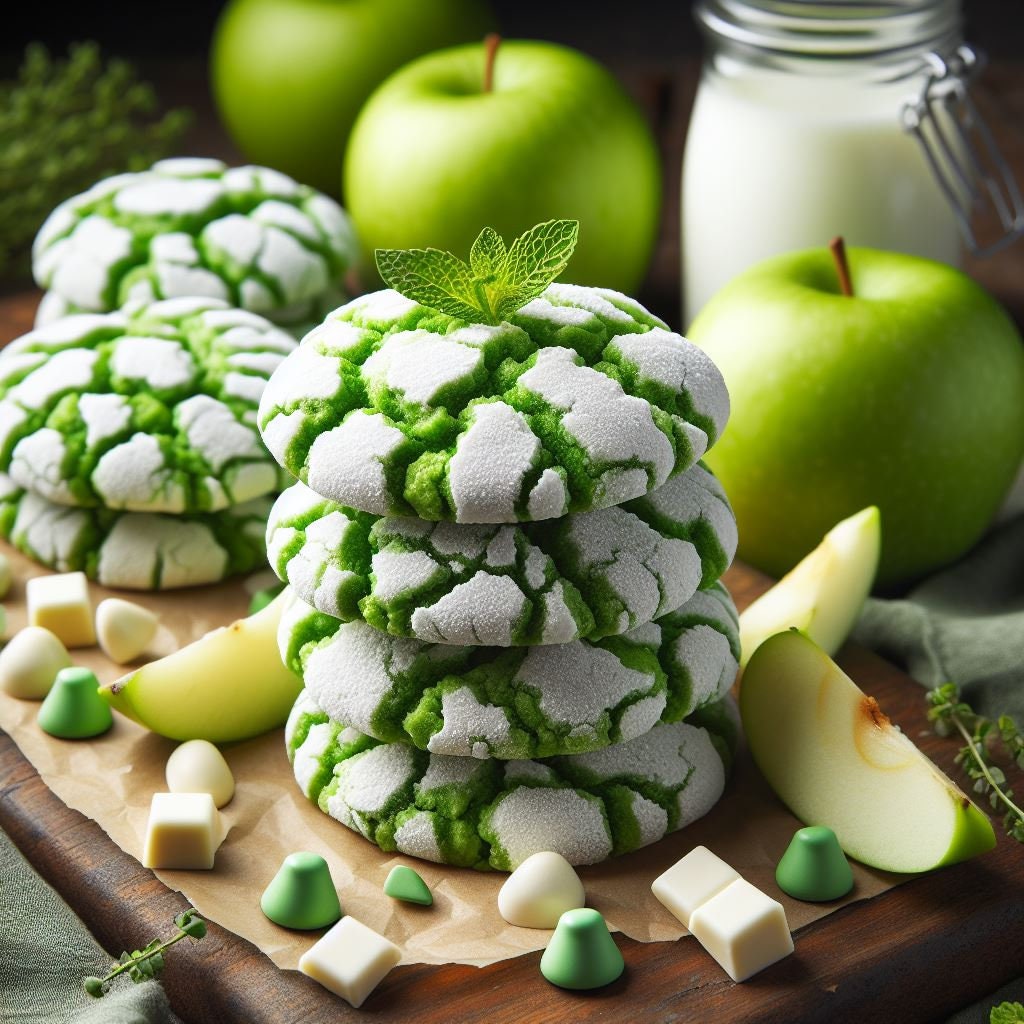 1 Doz Green Apple Cookies - Etsy