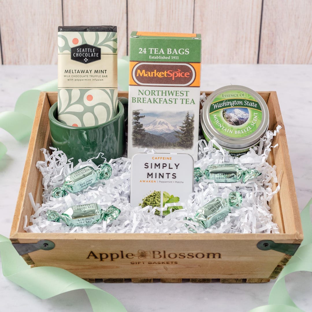 Northwest Breaktime Tea Gift Basket, Gourmet Gift Baskets for Clients ...
