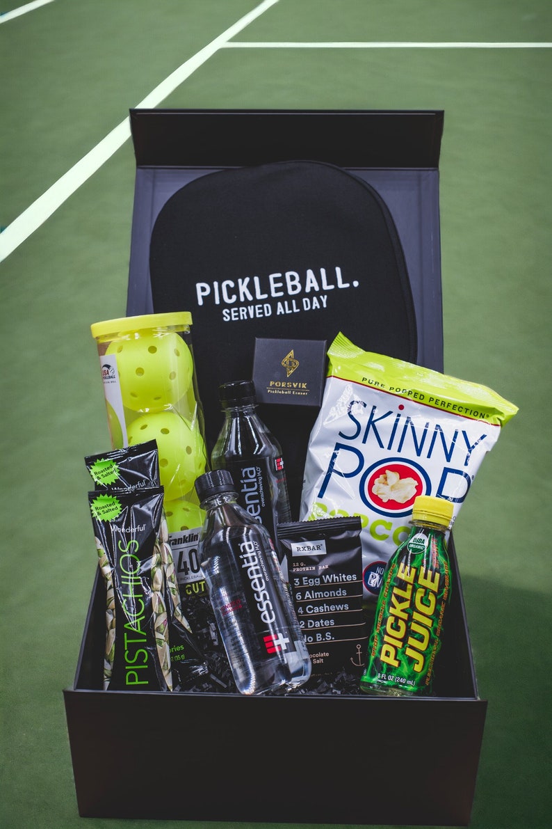 Pickleball Gift Box: Paddle Cover, Balls, & Snacks - Etsy