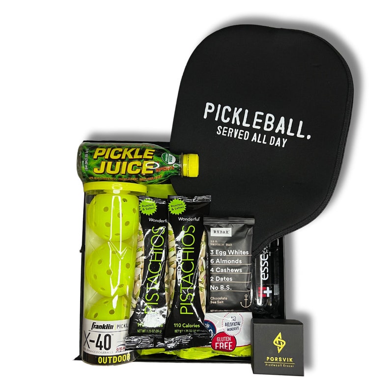 Pickleball Gift Box: Paddle Cover, Balls, & Snacks - Etsy