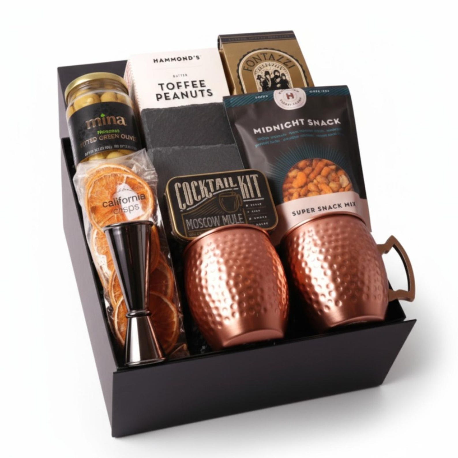Moscow Mule Gift Box: Copper Mugs, Cocktail Mixer & Snacks - Etsy