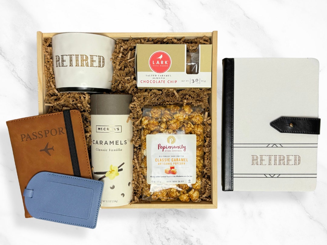 Retirement Travel Gift Basket, Corporate Gift, Retirement Gifts for ...