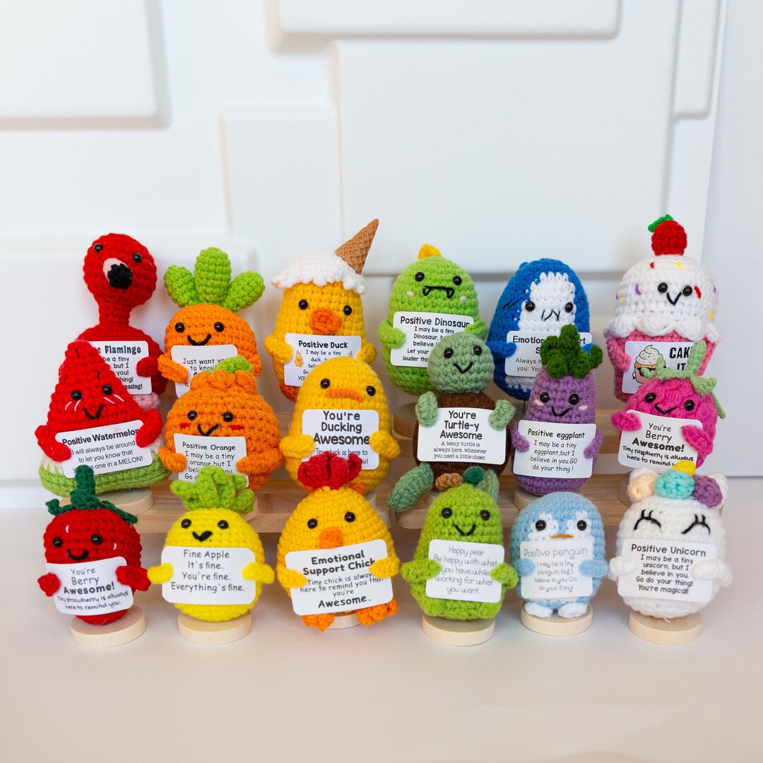 Crochet Emotional Support Desktop Buddy: Handmade Christmas Gift ...