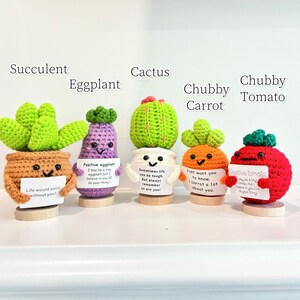 Emotional Support Crochet Vegetables, Fruits, Animals, Food, Positive ...