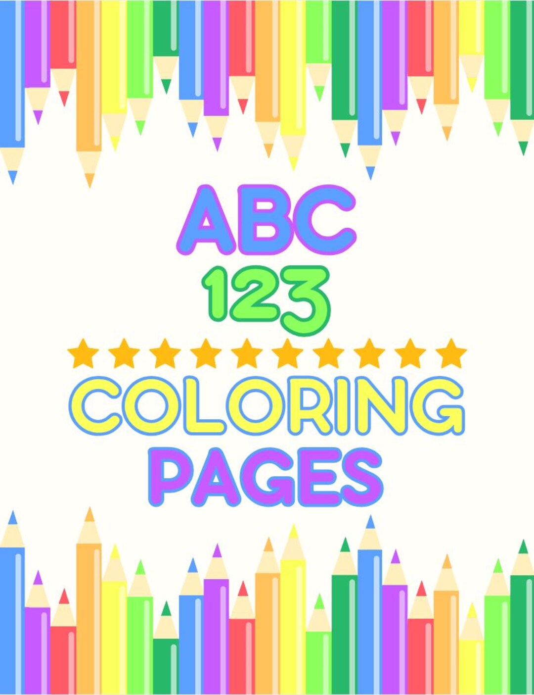 ABC123 Coloring Pages for Toddlers & Kids, 72 Pages of Educational Fun ...