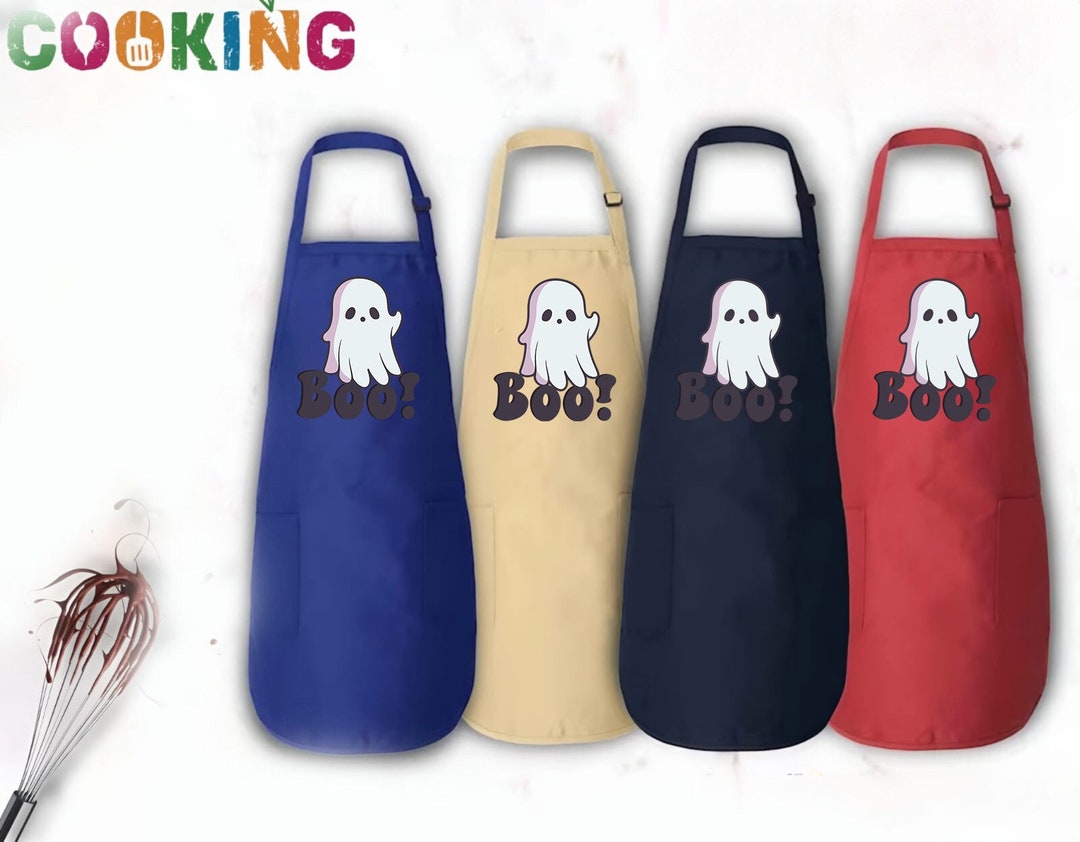 Halloween Apron Boo Halloween Pumpkin Kitchen Apron - Etsy