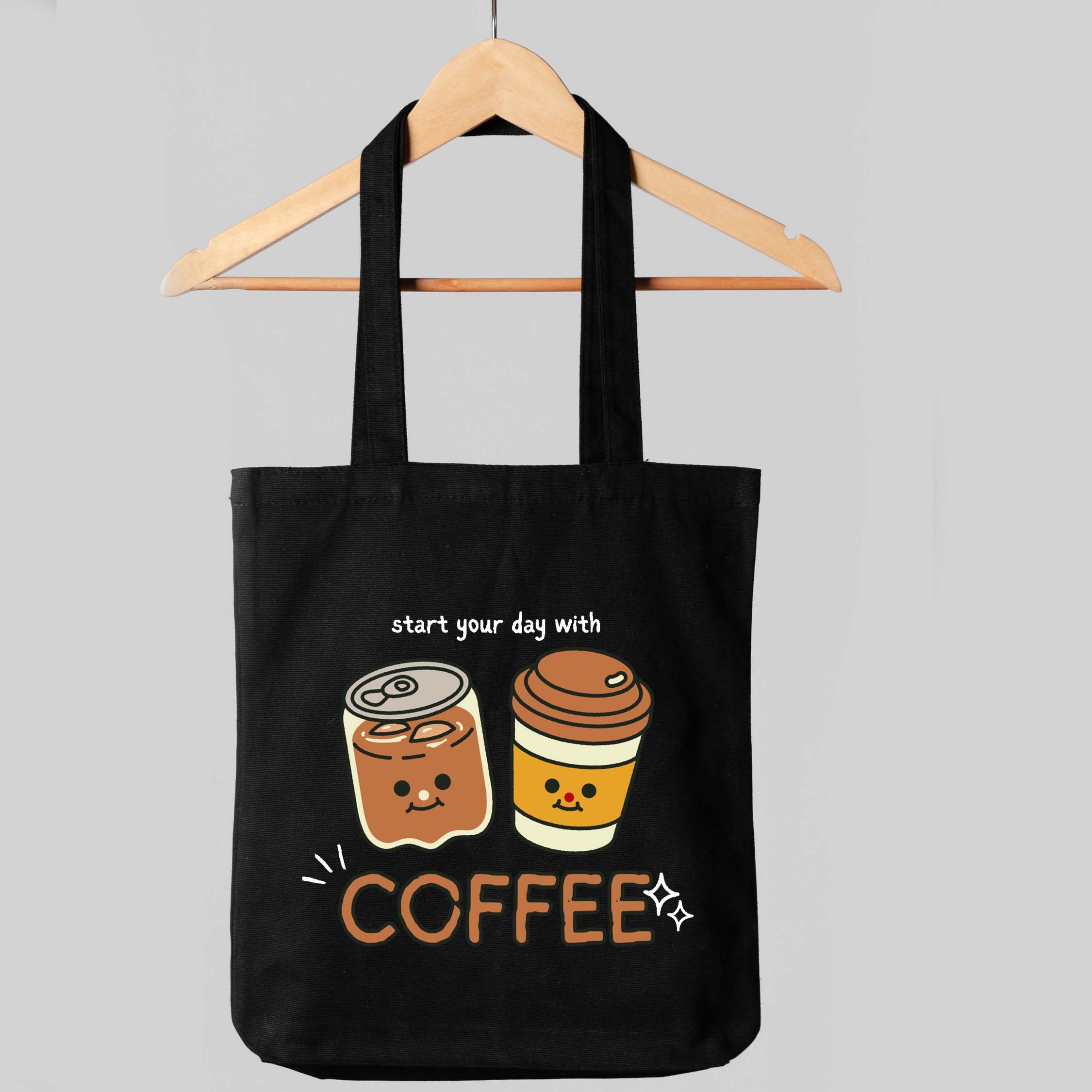Start Your Day With Coffee Tote Bag Coffee Addict Tote Bag - Etsy