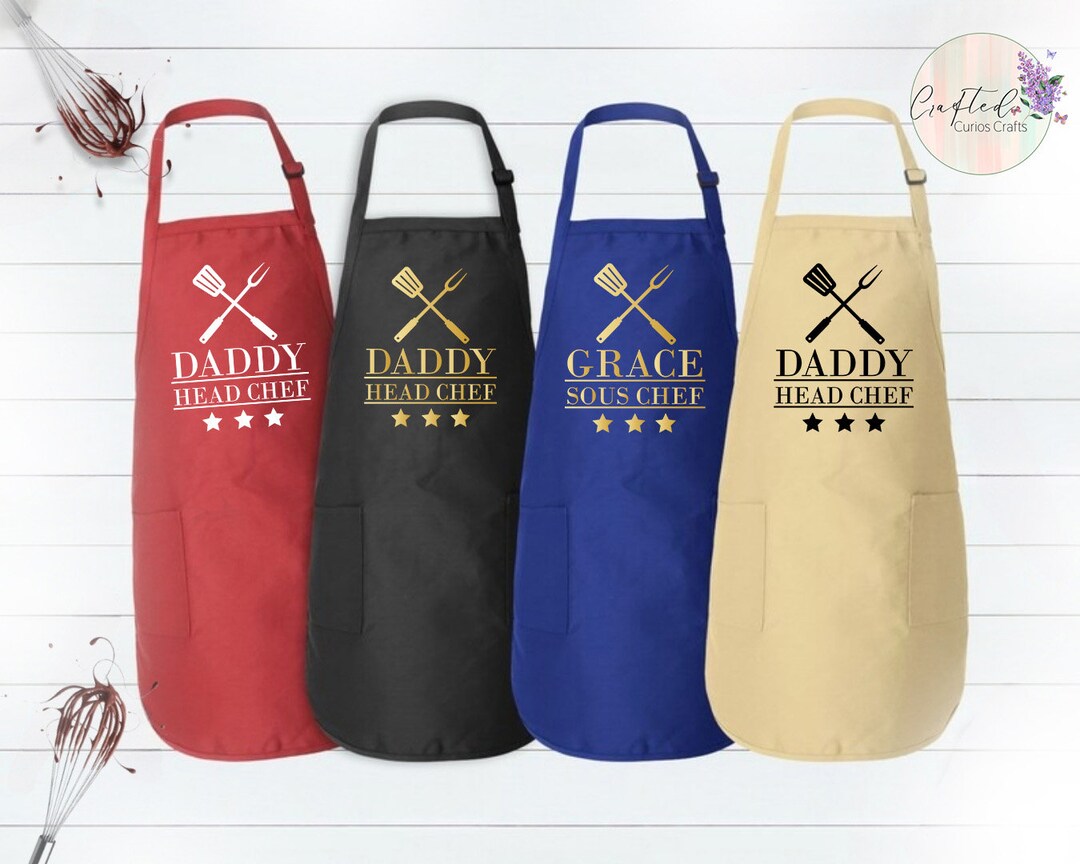 Personalized Matching Family Apron With Names, Custom Name Apron ...