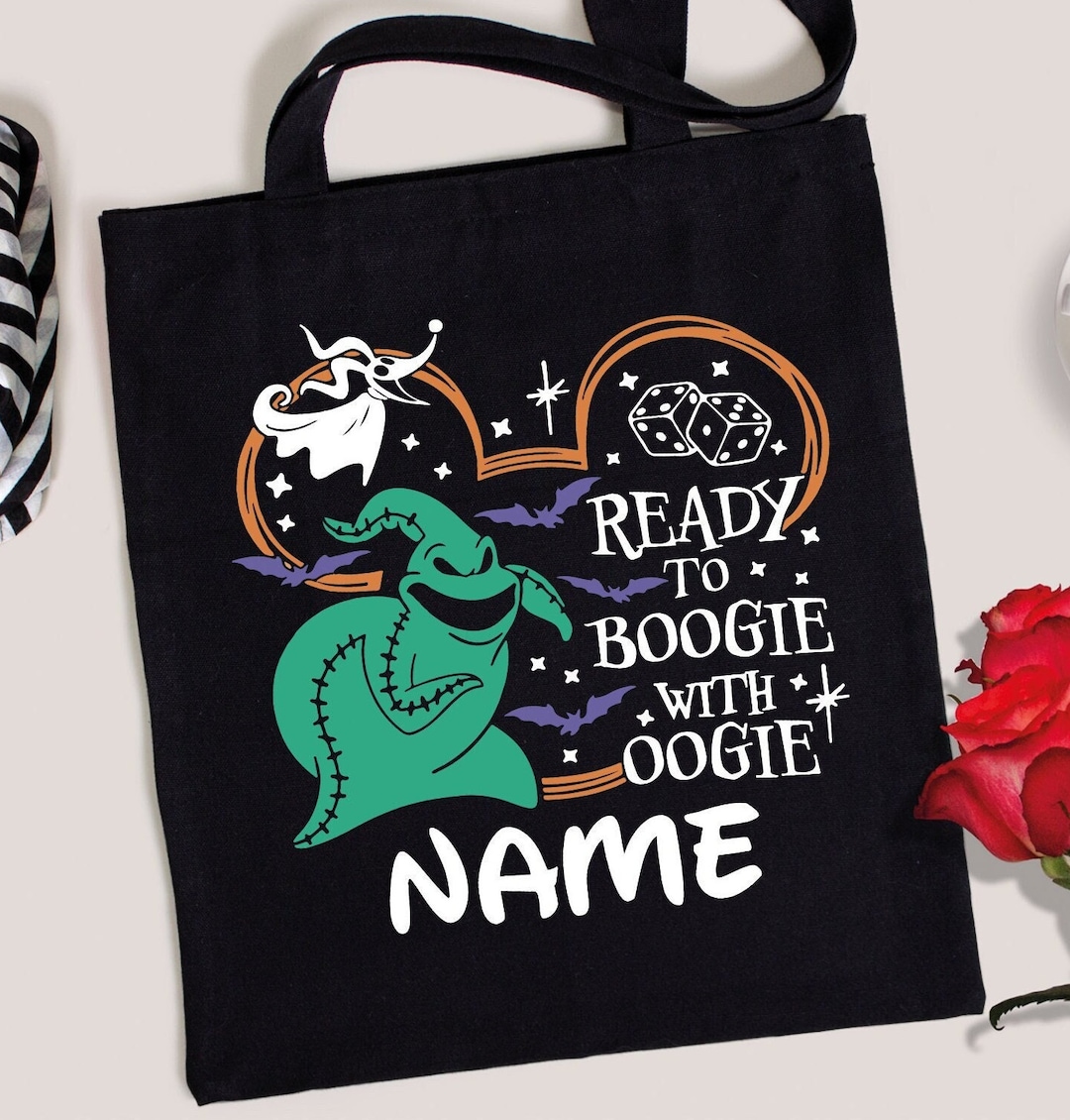 Ready to Boogie With Oogie Tote Bag, Disney Custom Name Bag, Disney ...