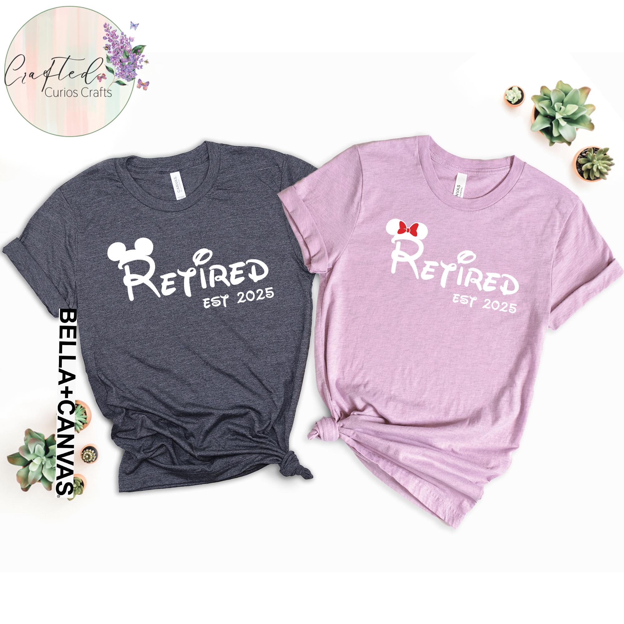 Disney Retirement 2025 Shirt, Mickey and Minnie Matching Couple Tees - Etsy