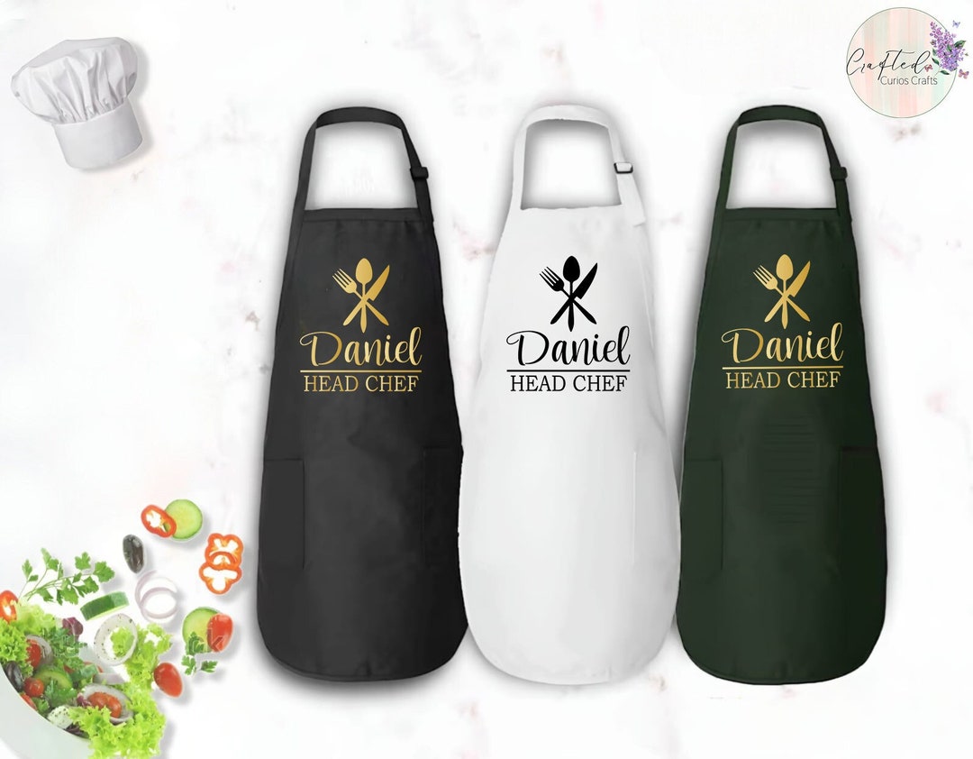 Personalized Head Chef Apron, Custom Printed Kitchen Apron - Etsy