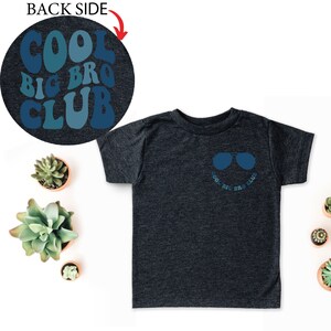Cool Big Bro Club Pocket Back Two Side Shirt, Cute Sibling Toddler ...