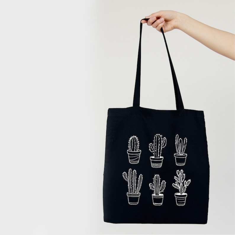 Cactus Tote Bag Cacti Plant Tote Bag Plant Lover Gift Girls - Etsy