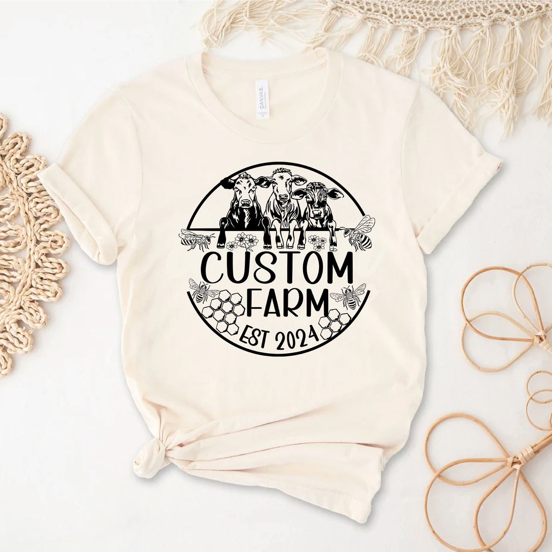Custom Family Farm Shirt, Custom Animal Farm Shirt, Cattle Farm Shirts ...