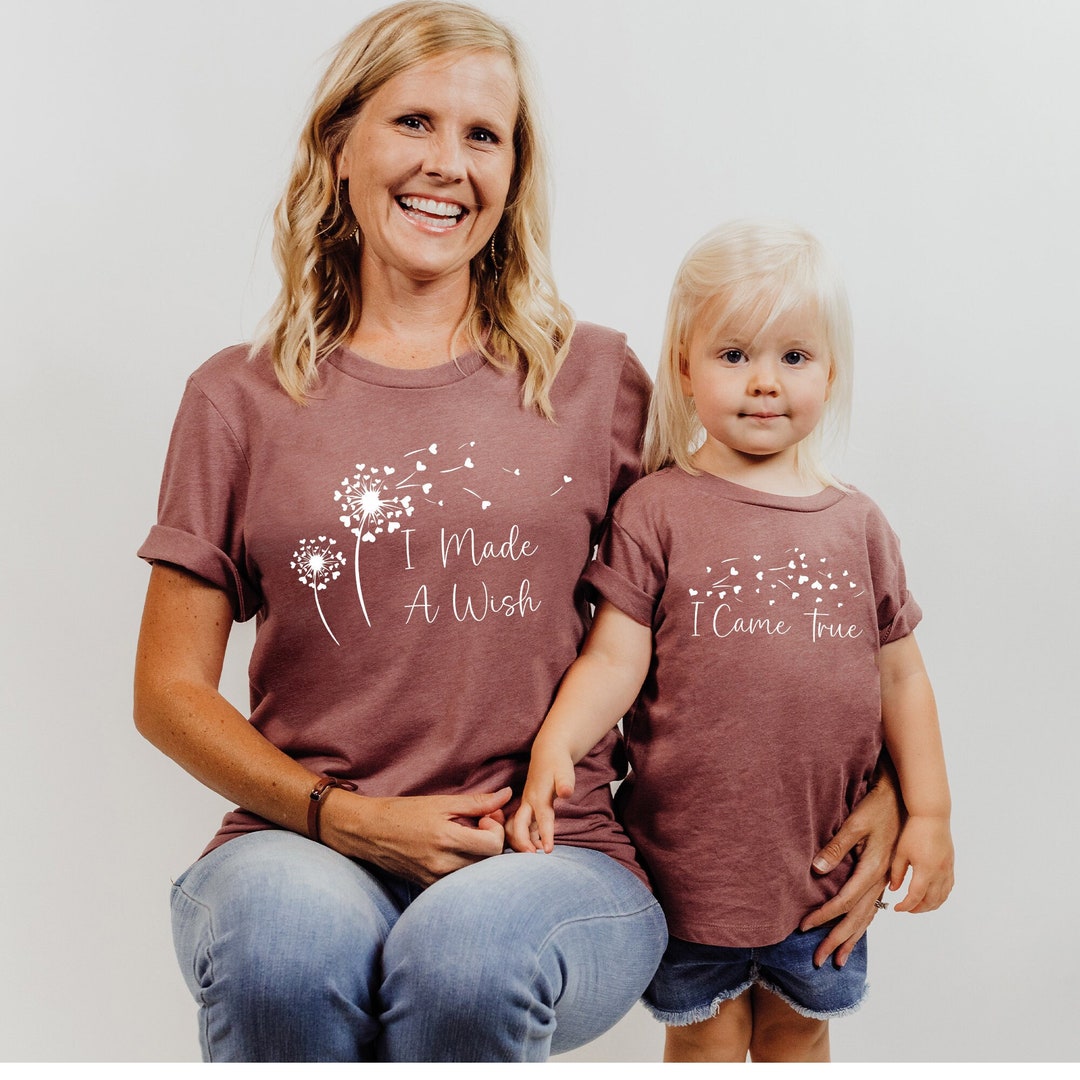 I Made a Wish Mama Shirt, I Came True Baby Shirt, Mothers Day Matching ...