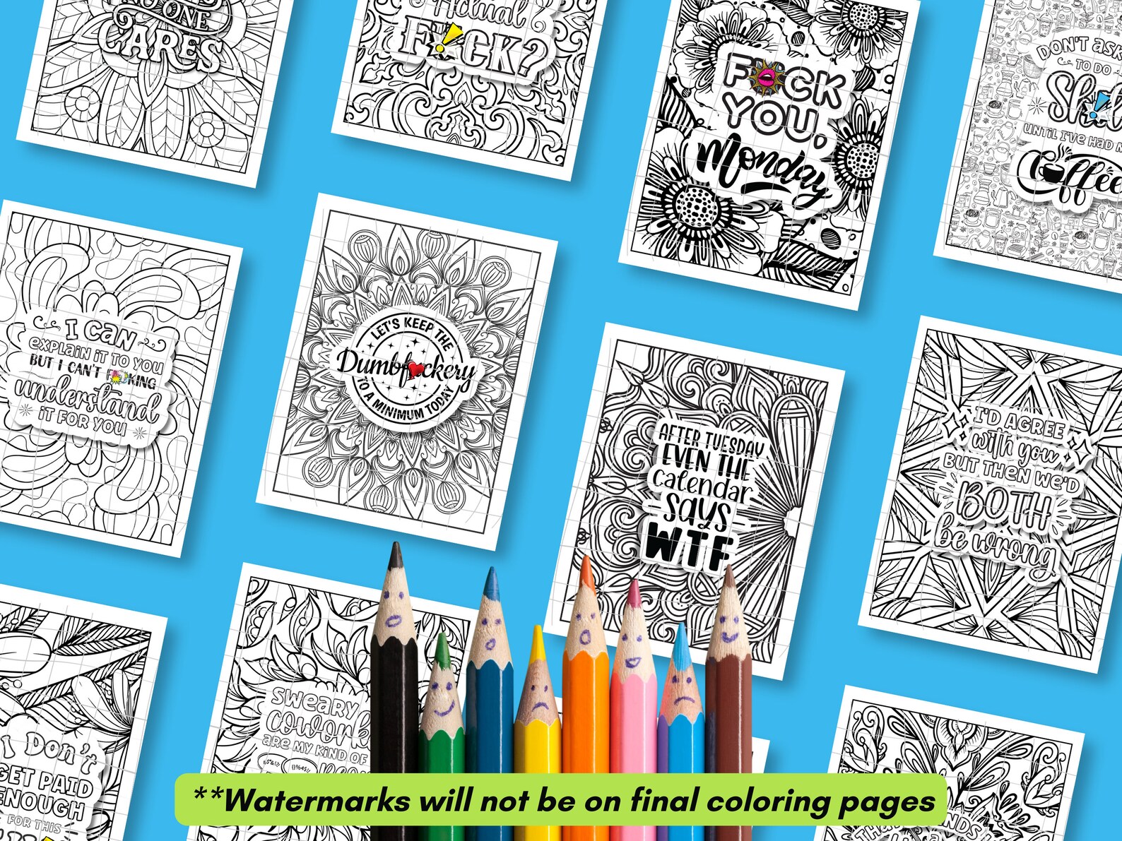 Things I Want to Say at Work but Shouldn’t | Sweary Adult Coloring Book ...