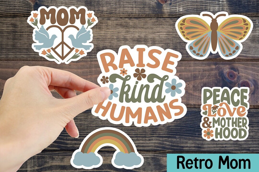 Retro Mom Stickers, Mom Stickers, Mother Stickers, Mama Stickers, Car ...