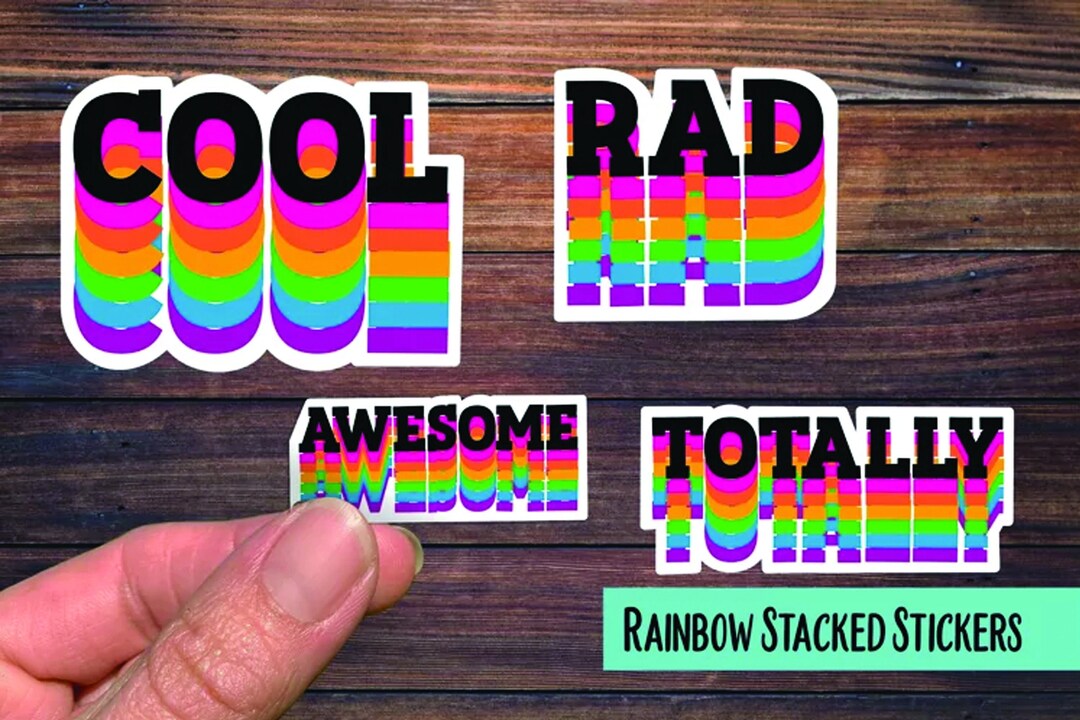 1990s Stickers, Millennial Sticker, Vintage Sticker, Cool Sticker, Rad ...
