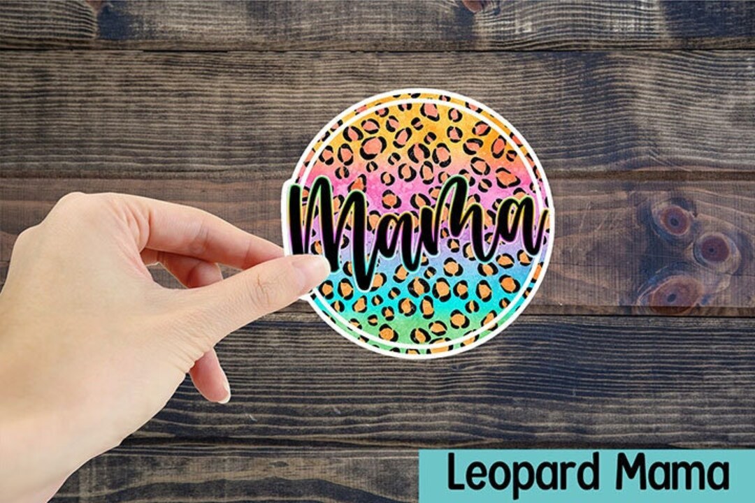 Mama Sticker, Mother Sticker, Leopard Sticker, Animal Print Sticker ...
