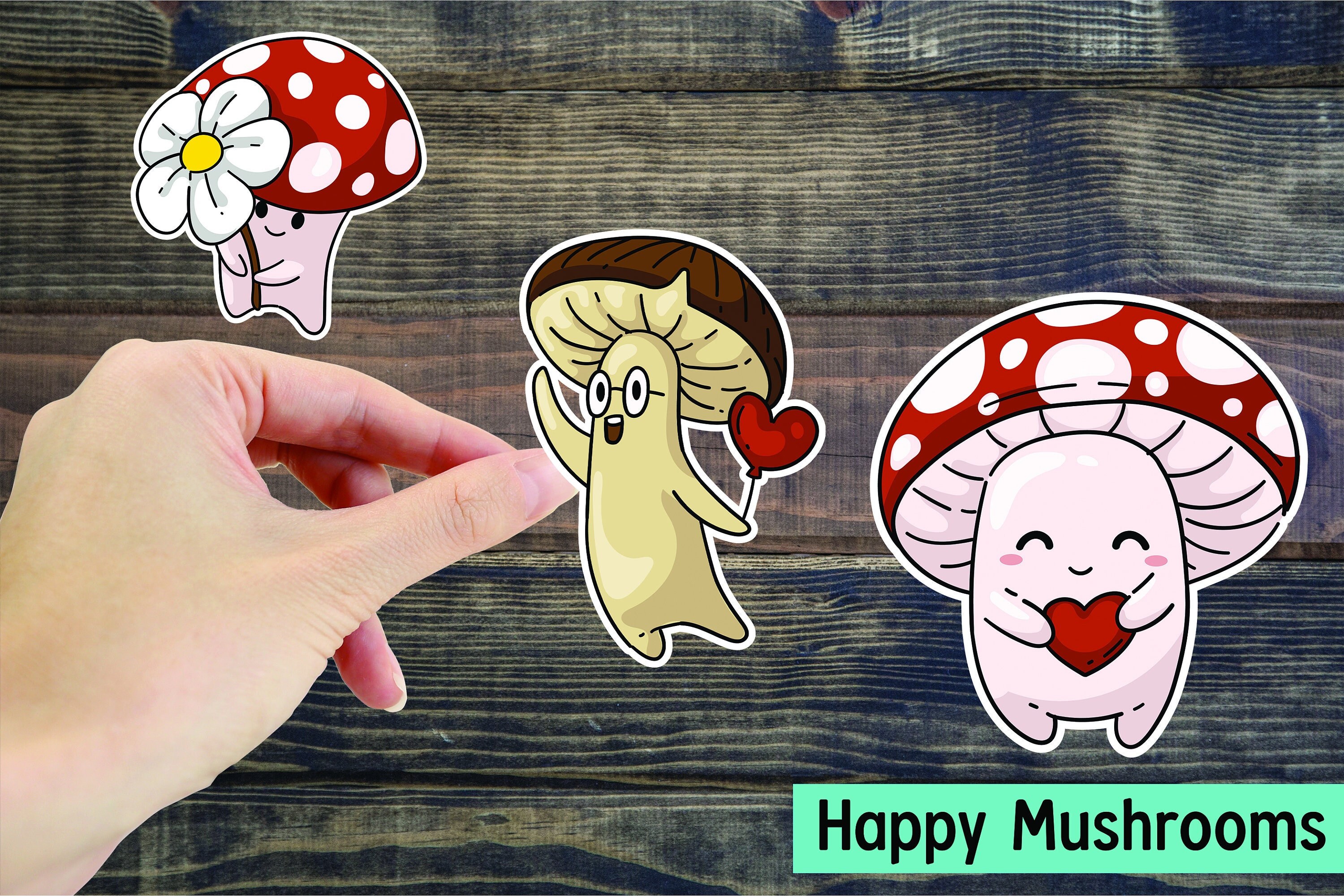 Mushroom Stickers, Mushroom Decal, Mushroom Sticker Pack, Tumbler ...