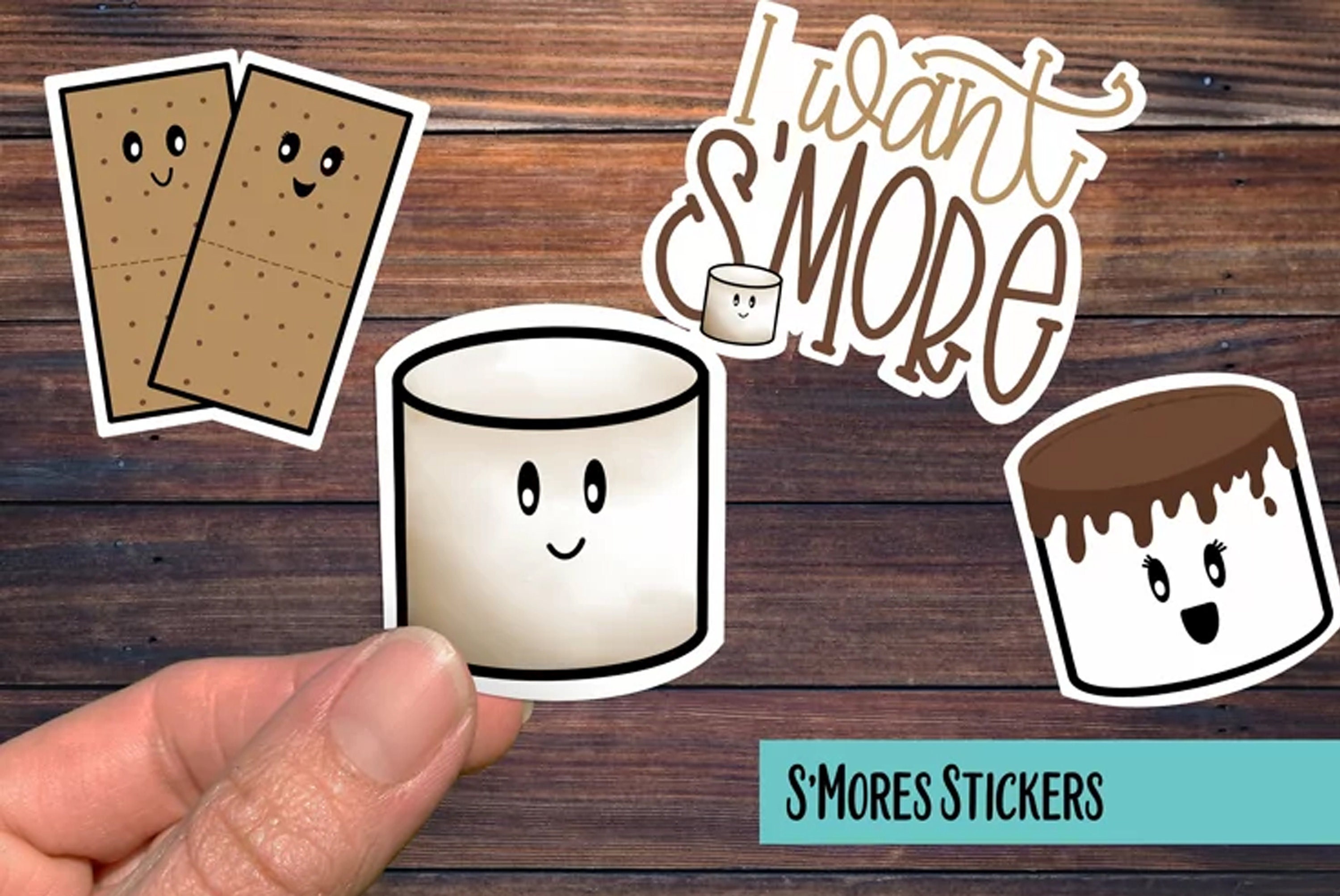 Smores Stickers, Smore Decals, Camping Stickers, Laptop Stickers, Water ...
