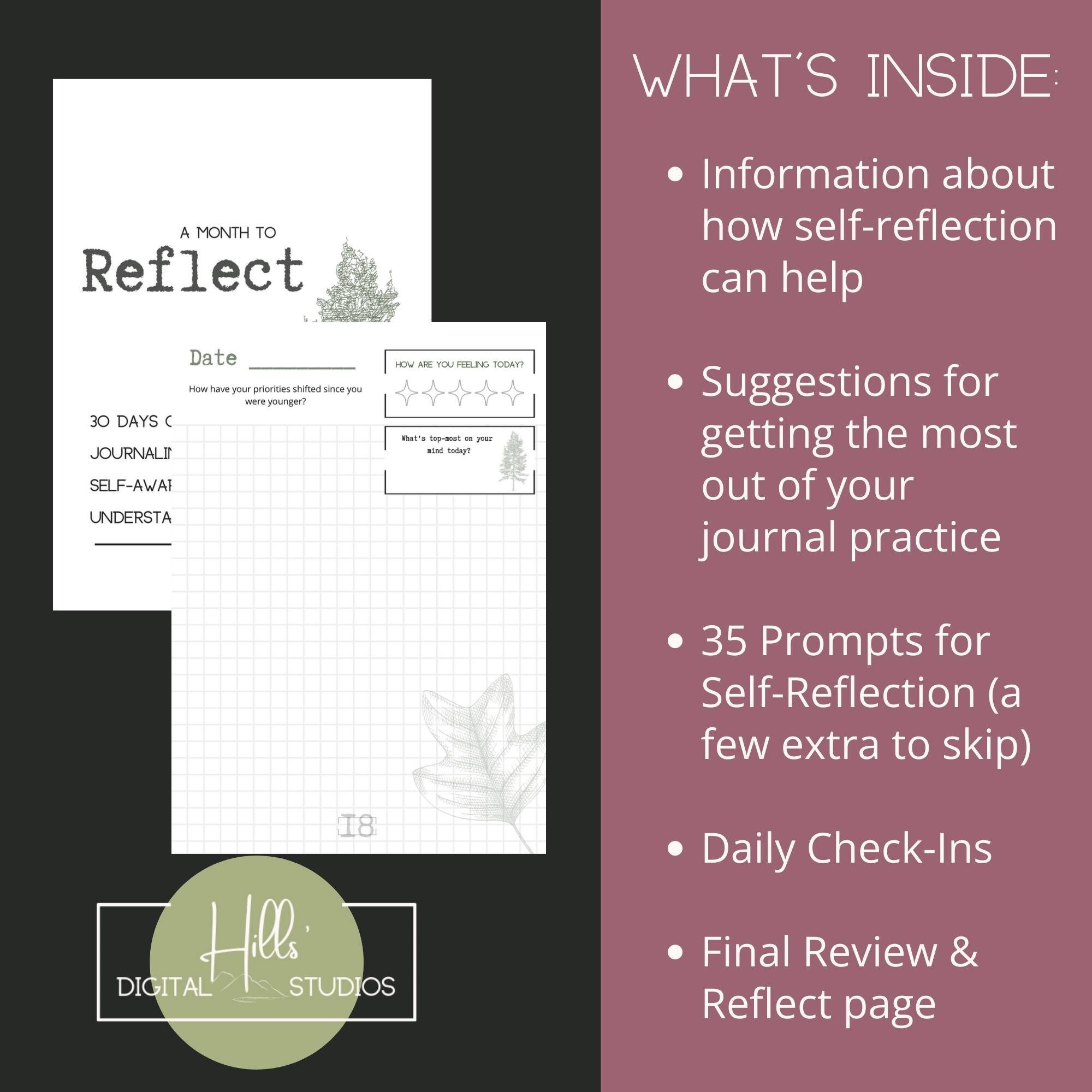 Self-reflection Journal With Prompts for Kindle Scribe, Remarkable ...