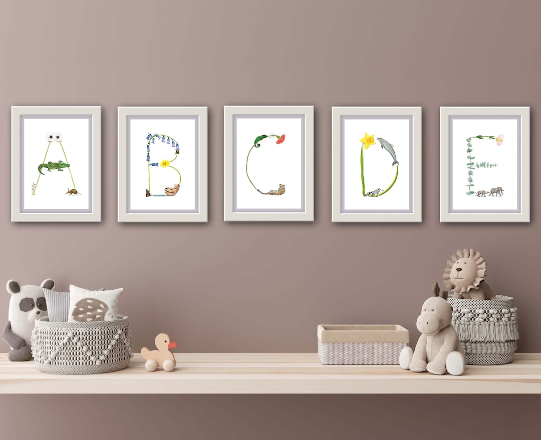 Full Alphabet Set A-Z 26 Watercolor Letter 5x7 Prints - Etsy