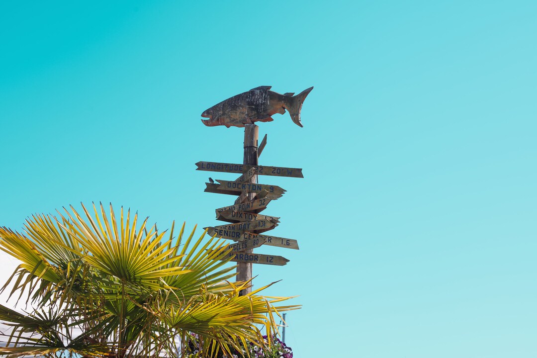 Fish Sign Des Moines Marina digital - Etsy