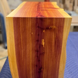 Cedar Live Edge Waterfall Table / Bench - Etsy