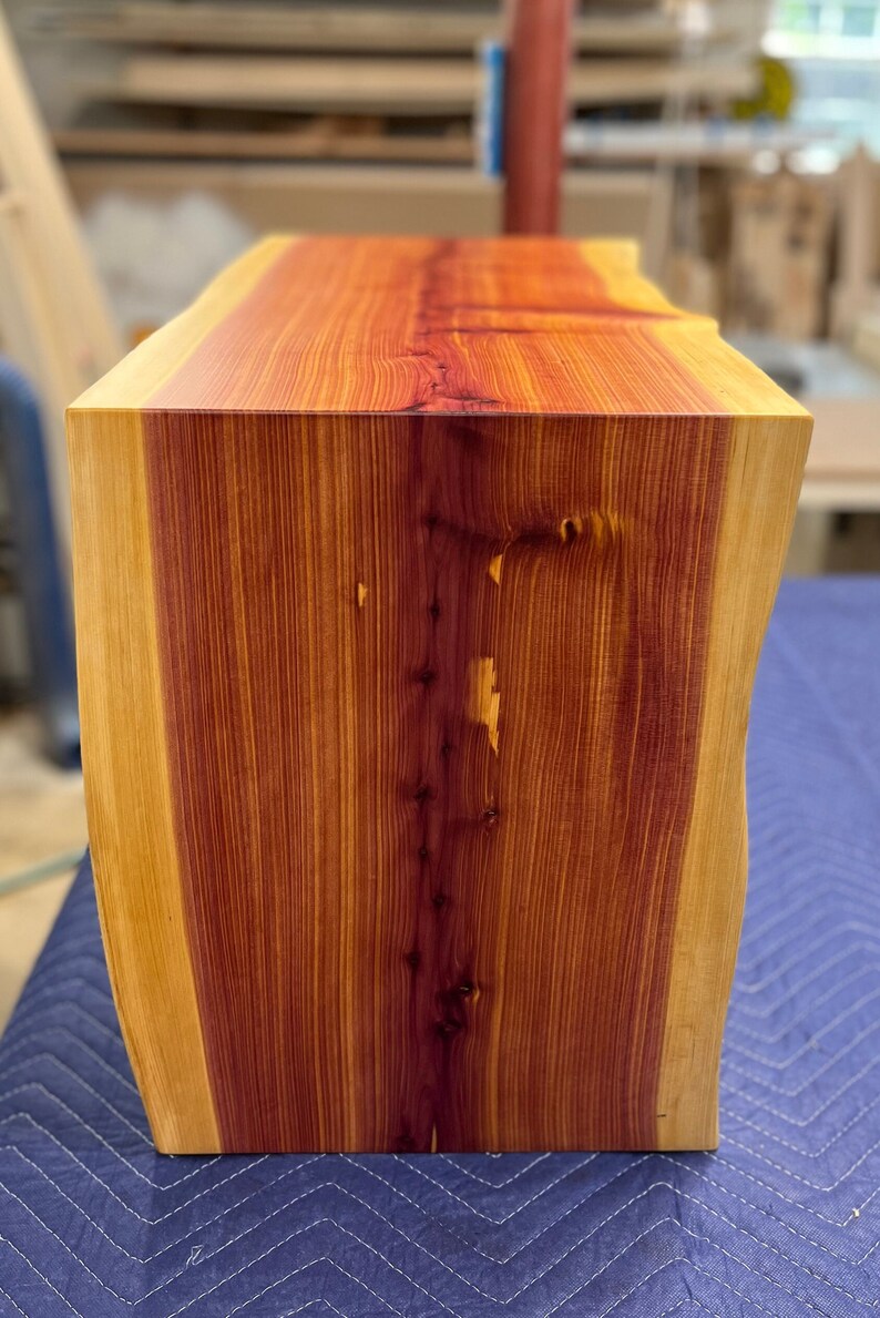 Cedar Live Edge Waterfall Table / Bench - Etsy