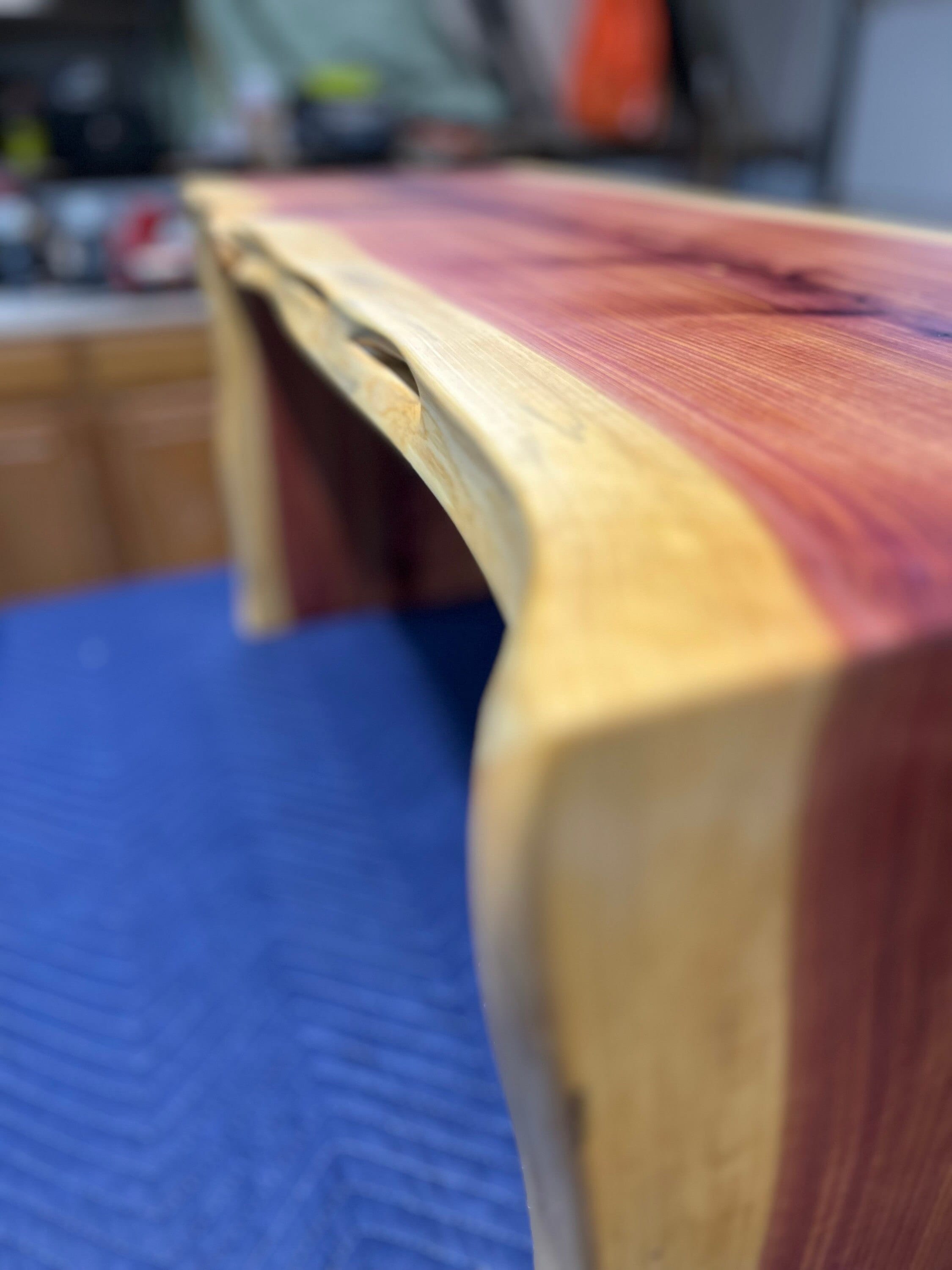 Cedar Live Edge Waterfall Table / Bench - Etsy