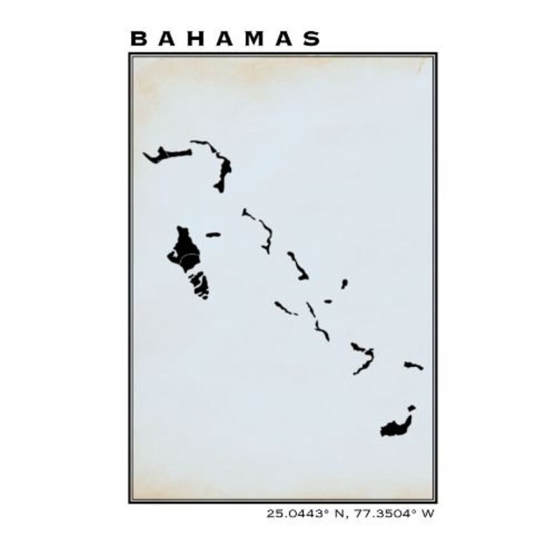 Bahamas Silhouette Digital Download Print, Photo With Palm Trees or ...