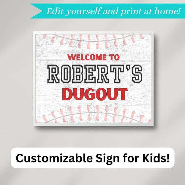 Baseball Dugout Sign - Etsy
